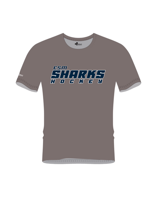 ESM SHARKS HOCKEY TEXT PERFORMANCE TEE (2 COLORS) – dnaathletix