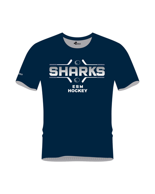 ESM SHARKS HOCKEY STICK PERFORMANCE TEE (2 COLORS) – dnaathletix